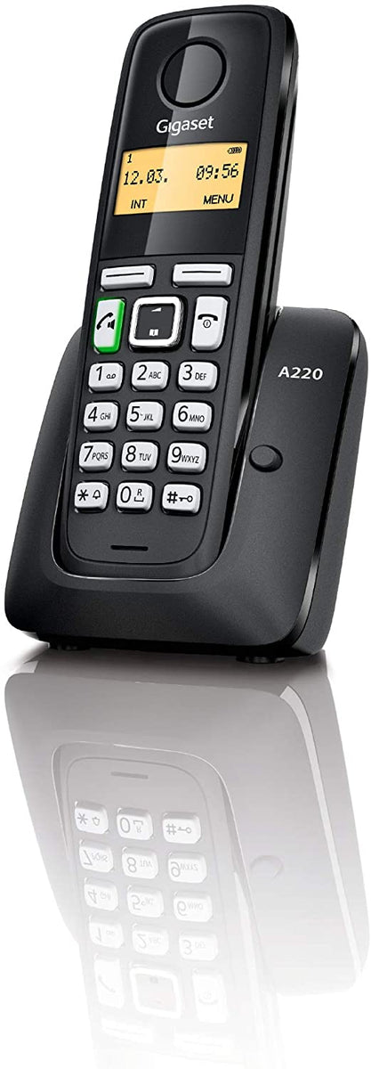 GIGASET A220 CORDLESS PHONE WITH 18 HRS TALK TIME, 200 HRS STANDBY, 50 ...